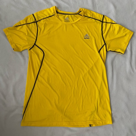 adidas | Shirts | Yellow Adidas Workout Top L | Poshmark